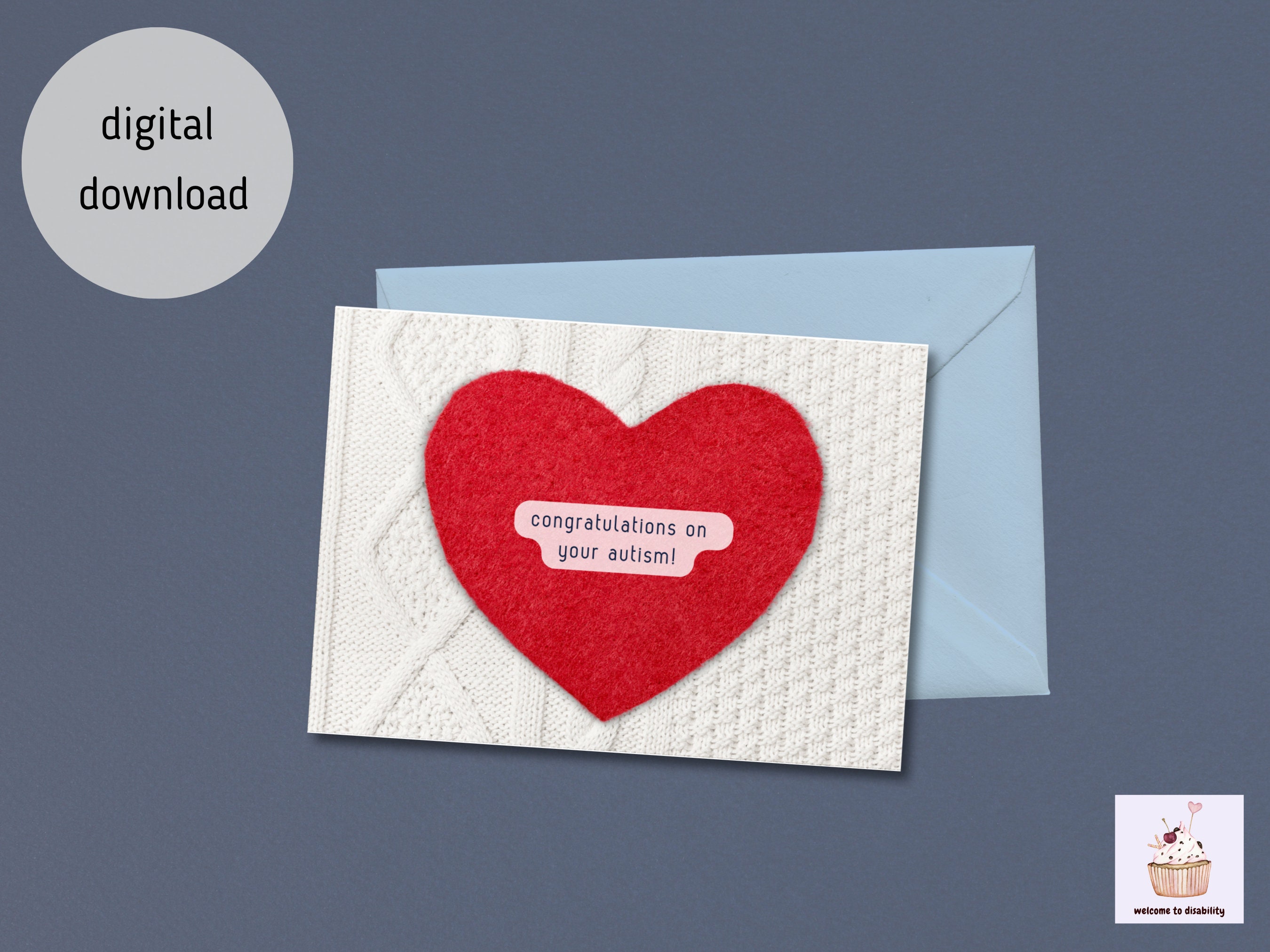 Cute Felt Heart Congrats on the Autism Card Congratulations on Your ...