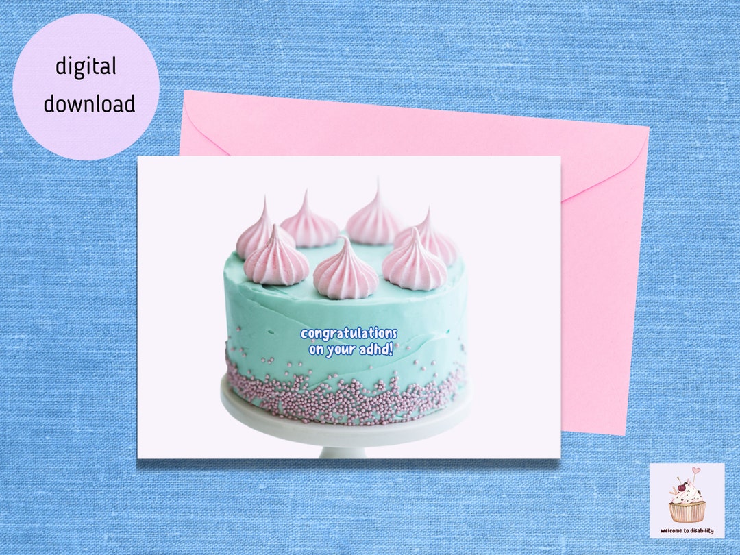 Congratulations on Your Adhd Diagnosis, Adhd Card Digital ...