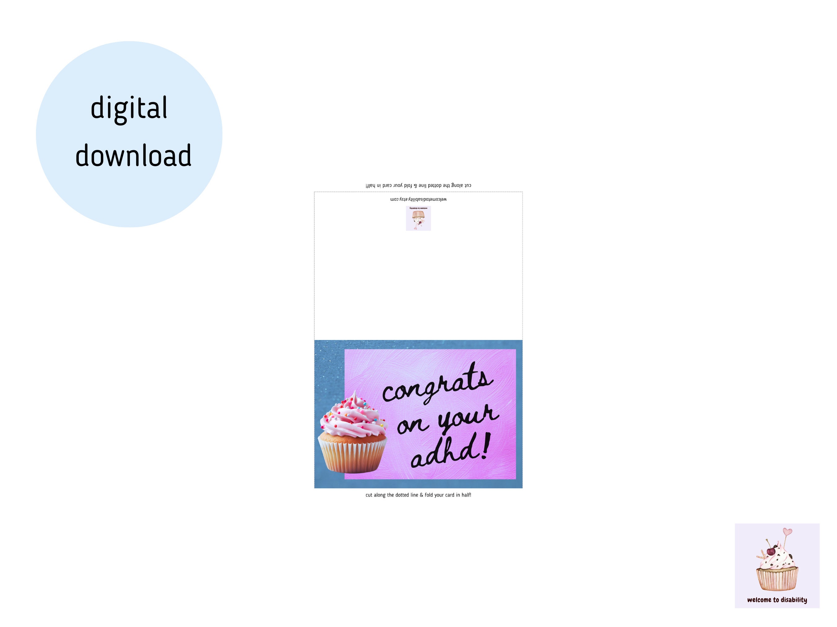 CONGRATS on Your Adhd Card! Congratulations on Your Adhd Diagnosis ...