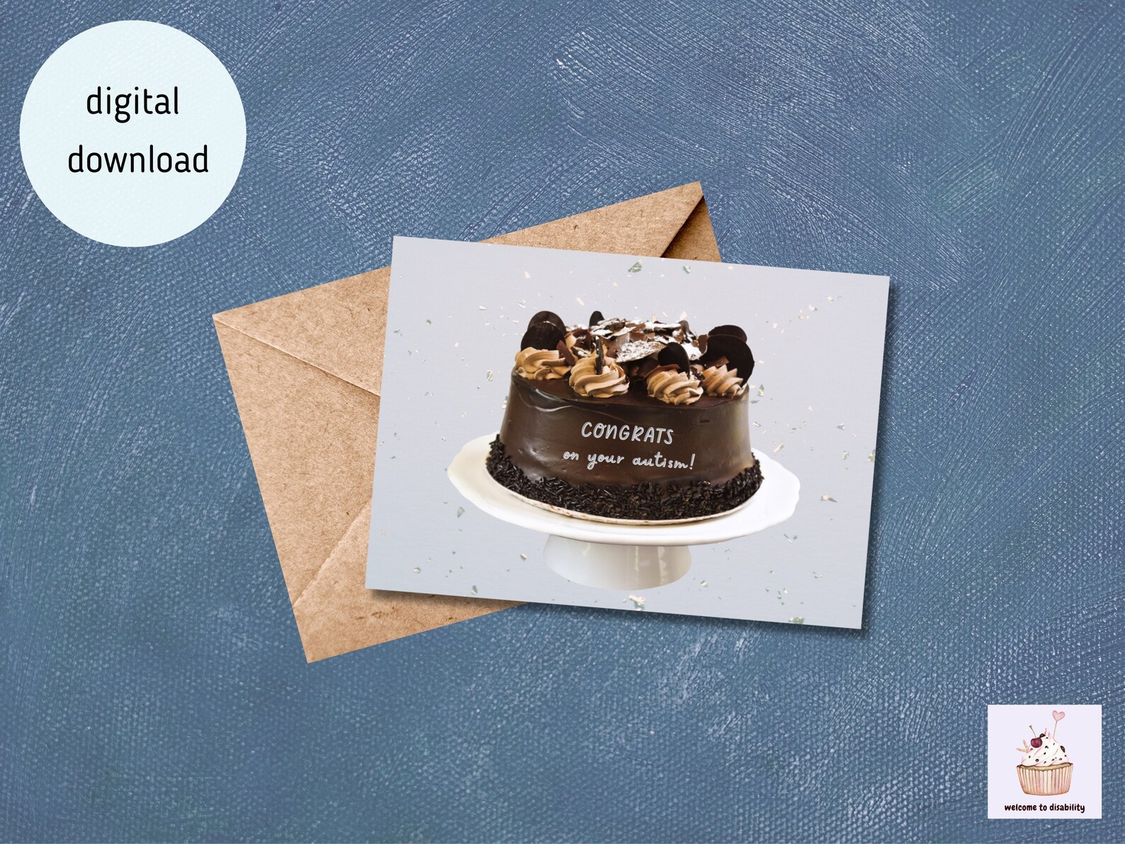 Chocolate Cake Congrats on Your Autism Diagnosis Card Congratulations ...