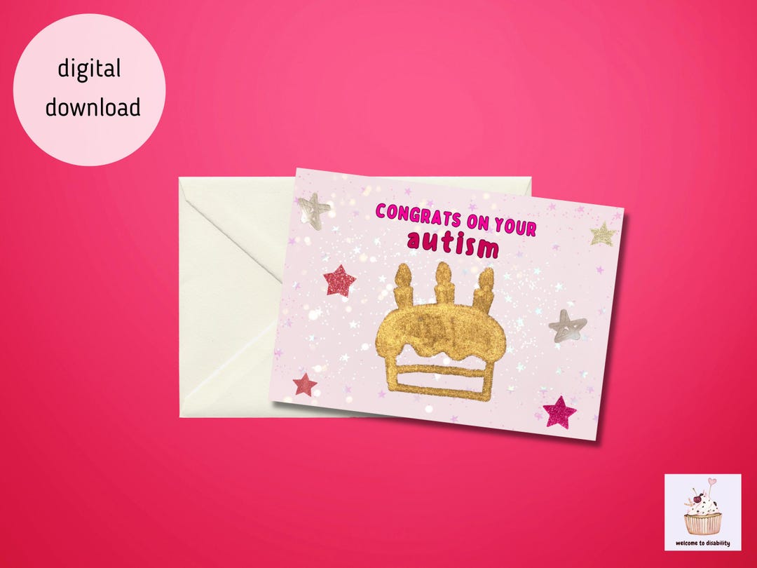 Congrats on Your Autism Card Digital Autism Card, Congratulations on ...