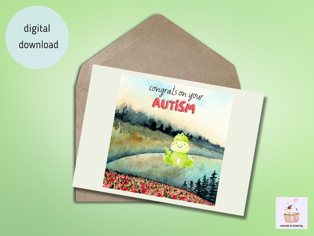 Autism Congrats Card to Celebrate Autism Diagnosis Autism Congrats on ...
