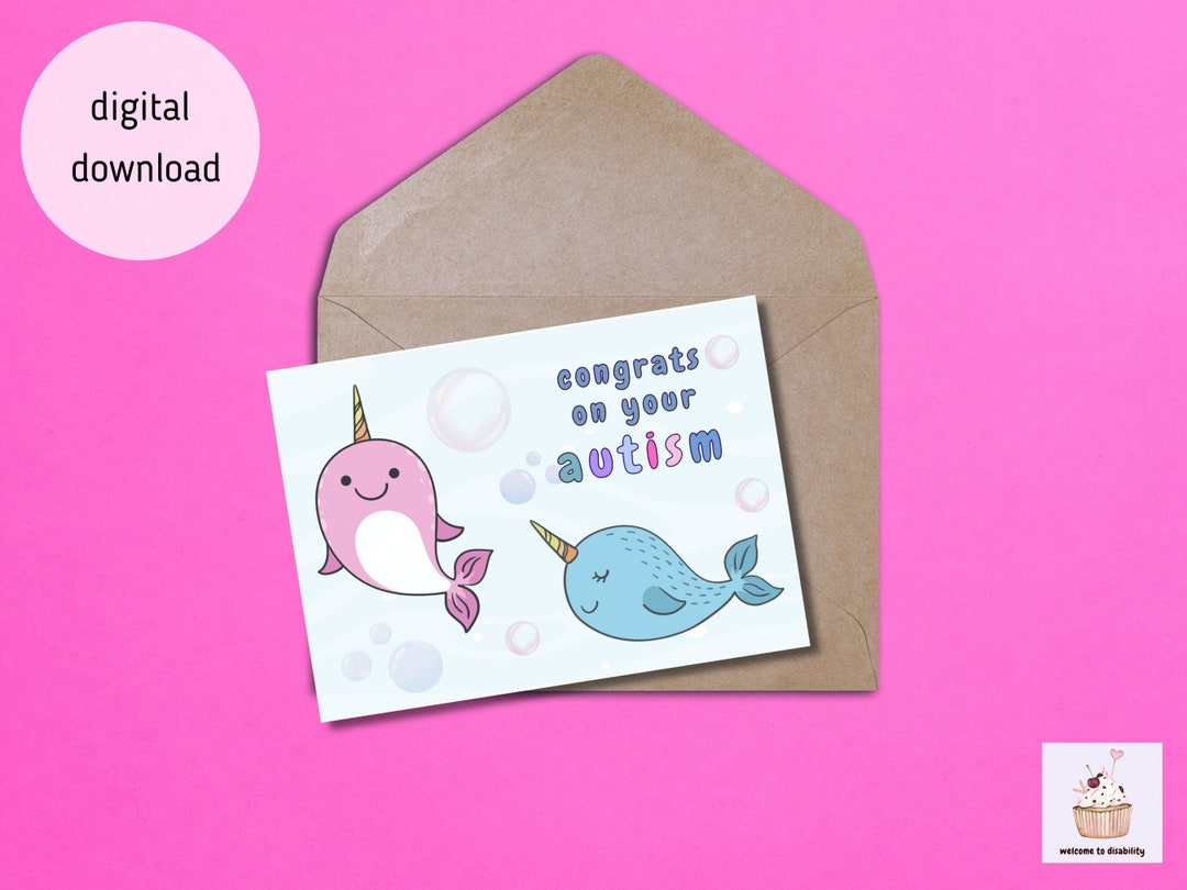 Congrats on Your Autism Diagnosis Card! Congratulations on the Autism ...