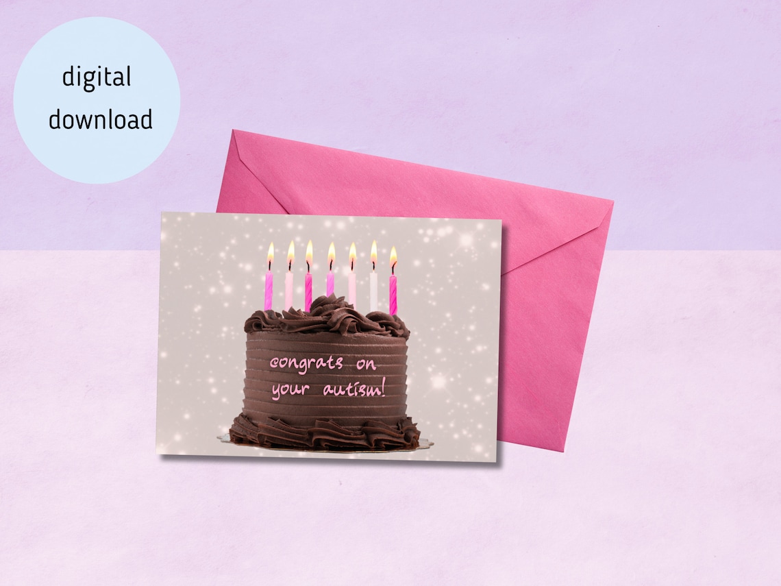 Congratulations on Your Autism Card! Congrats on Your Autism Card With ...