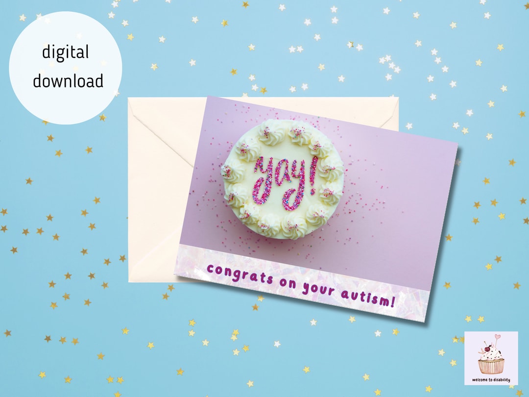 Yay! Congrats on Your Autism Card, Congratulations on Your Autism ...