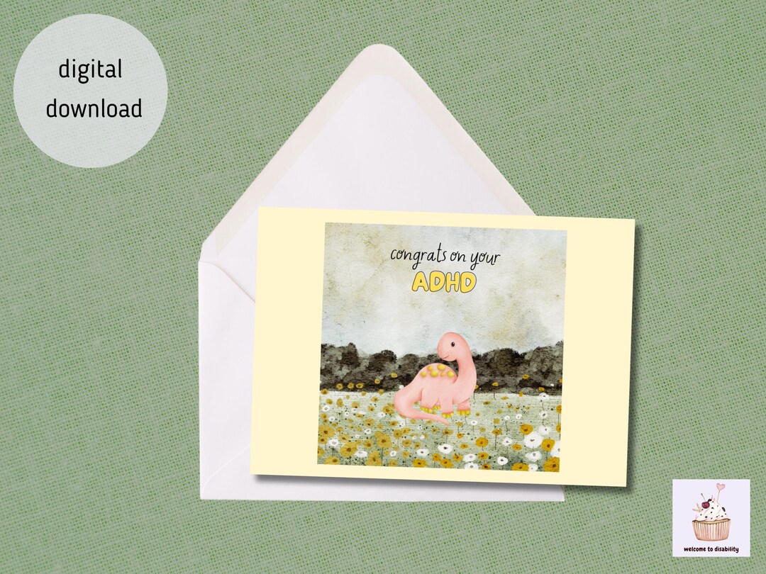 Adhd Congrats Card to Celebrate Adhd Diagnosis Adhd Congrats on Your ...