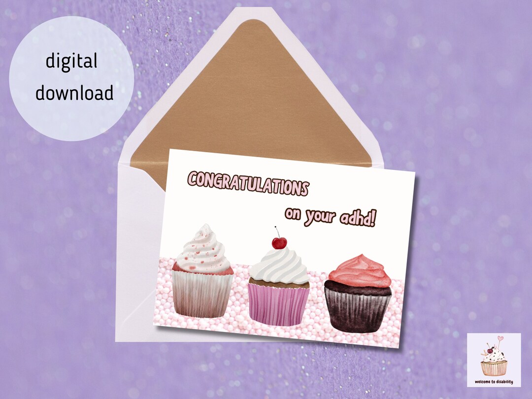 Congratulations on Your Adhd Greeting Card Blank Inside - Etsy
