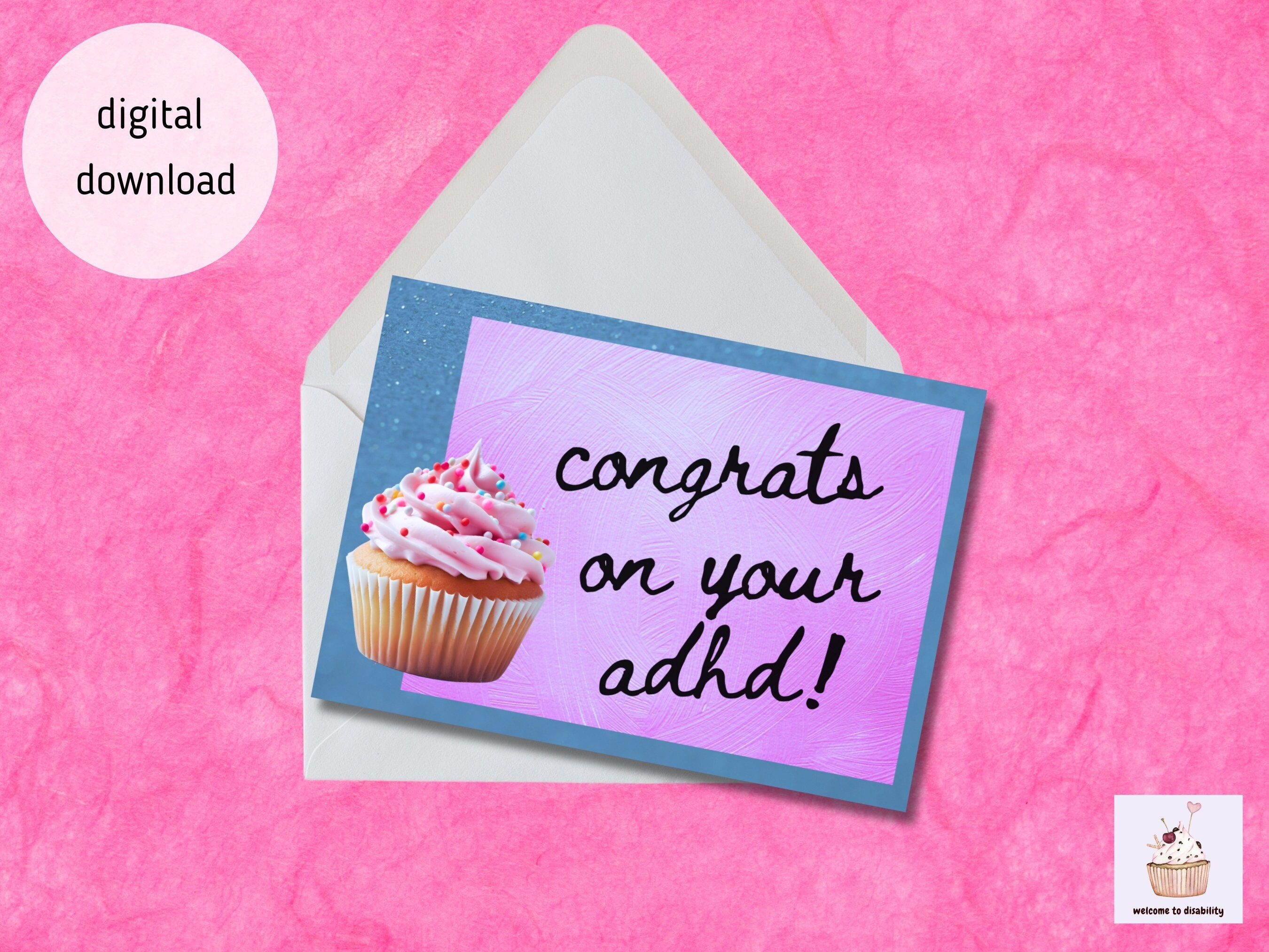 CONGRATS on Your Adhd Card! Congratulations on Your Adhd Diagnosis ...
