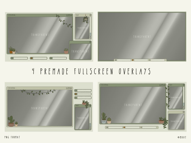Cozy Plants Twitch Stream Overlay Package Greenhouse - Etsy New Zealand