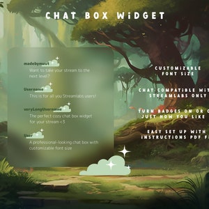 Soft Green Twitch Chat Widget: Animated Chat Matching FAIRY Woods ...