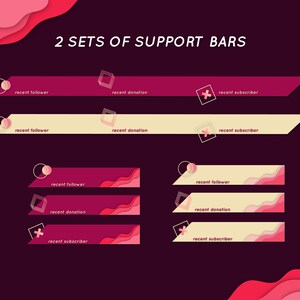 Animated Twitch Stream Overlay: Modern Red Wavy Design - Alerts ...