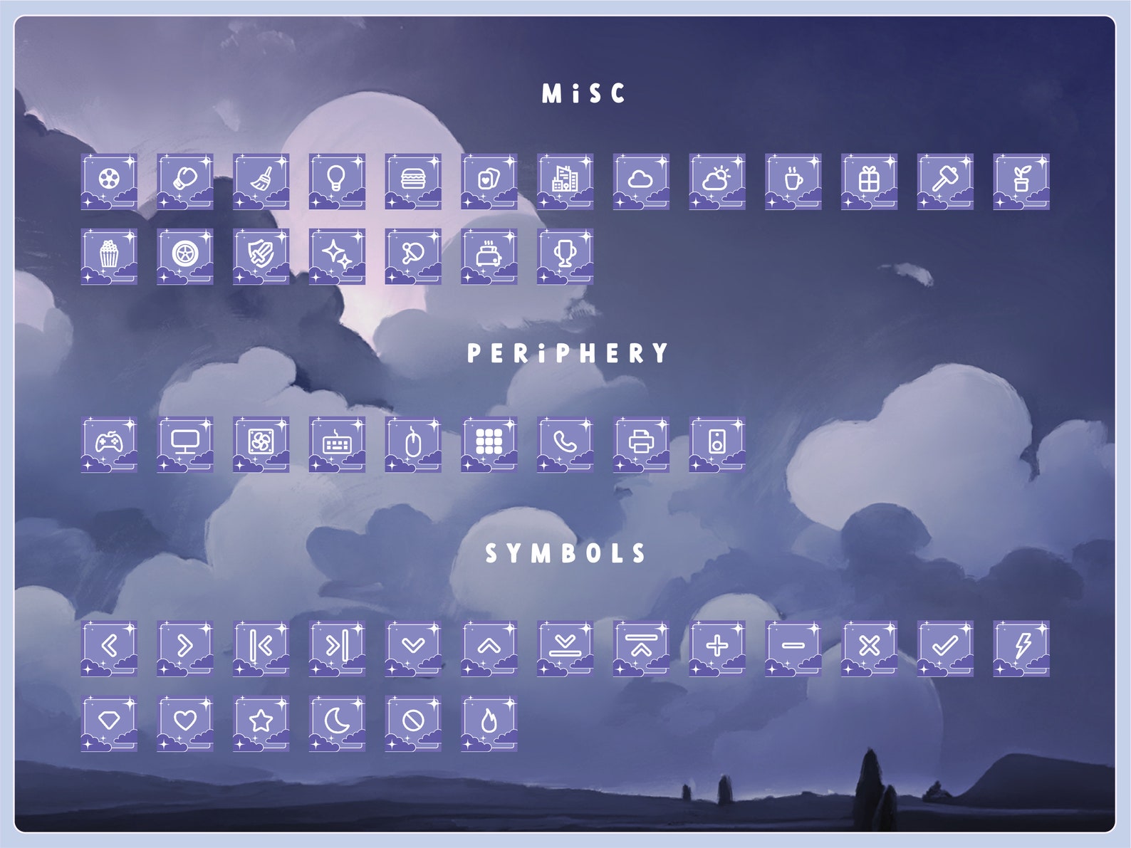 Stream Deck Icons for Cozy Streaming Setup: 250 Cute Icons in 4 Colors ...