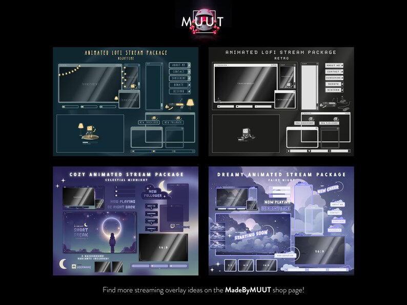 Moonlight Twitch Chat Widget: Celestial Stream Overlay for Streamlabs ...