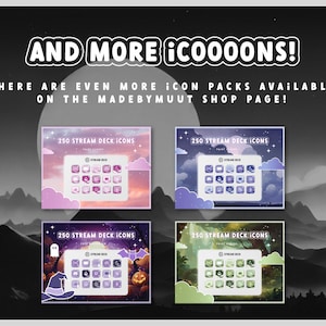 Stream Deck Icons for Cozy Streaming Setup: 250+ Cute Icons in Black ...