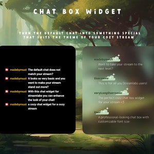 Soft Green Twitch Chat Widget: Animated Chat Matching FAIRY Woods ...