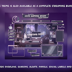 Cozy Gaming Room Animated Stream Screens: Handmade Lofi Twitch Theme in ...