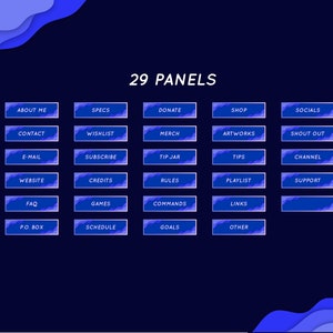 Twitch Panels and Social Media Labels Pack - WAVY Dream - Etsy