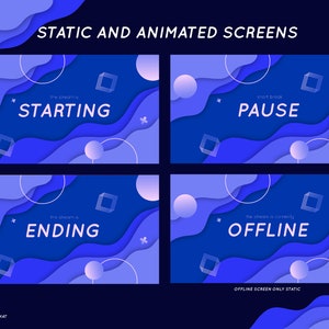 Animated Twitch Stream Package: Cute Alerts, Cozy Purple Panels, Webcam ...