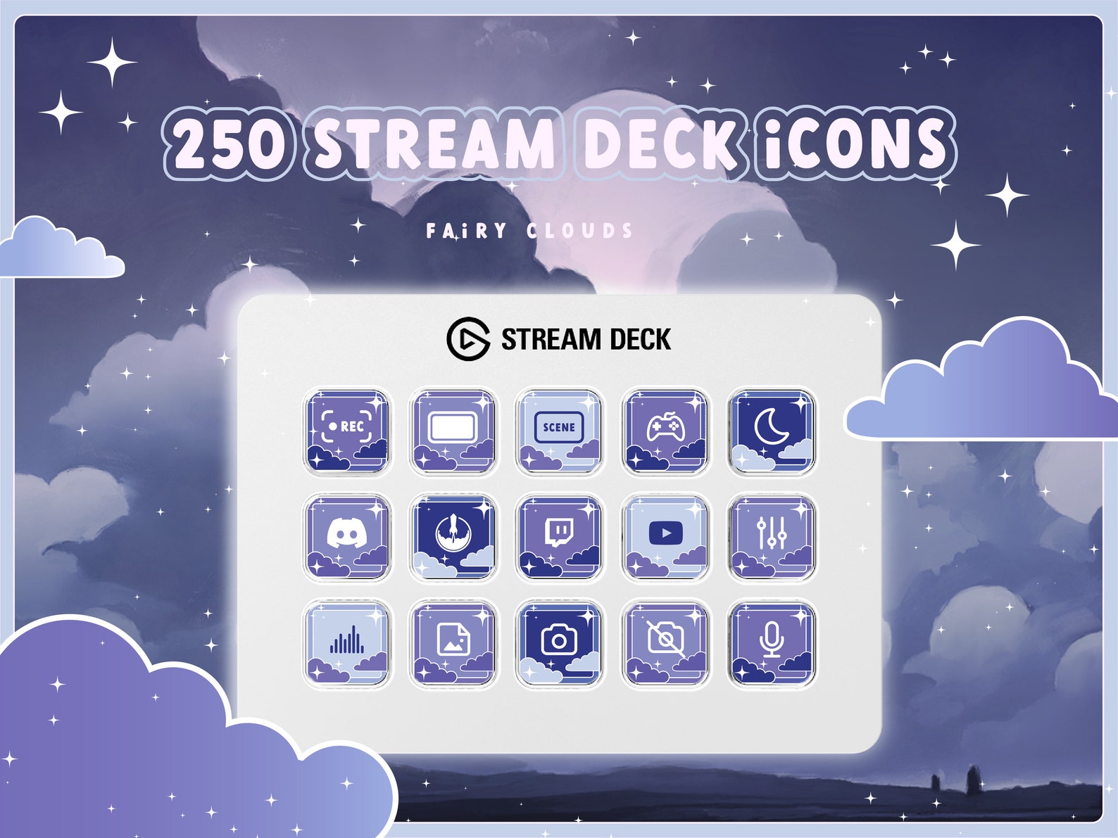 Stream Deck Icons for Cozy Streaming Setup: 250+ Cute Icons in 4 Colors ...