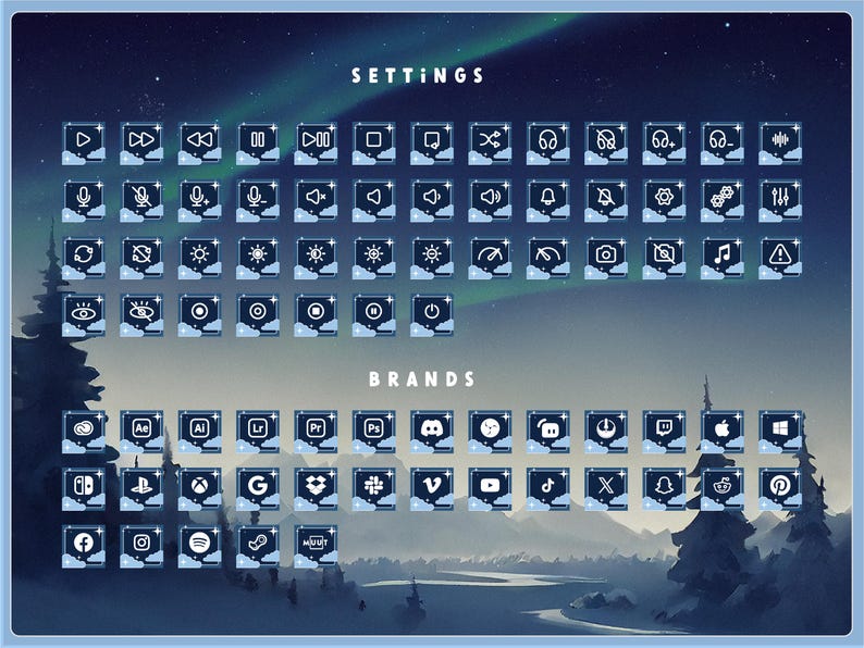 Cozy Stream Deck Icons: 250+ Light Blue Icons & Screensaver (gaming and ...