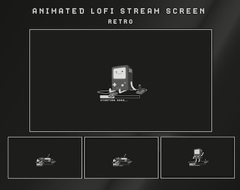 Twitch Overlay Stream Package Green Retro Lofi Windows Aesthetic ...