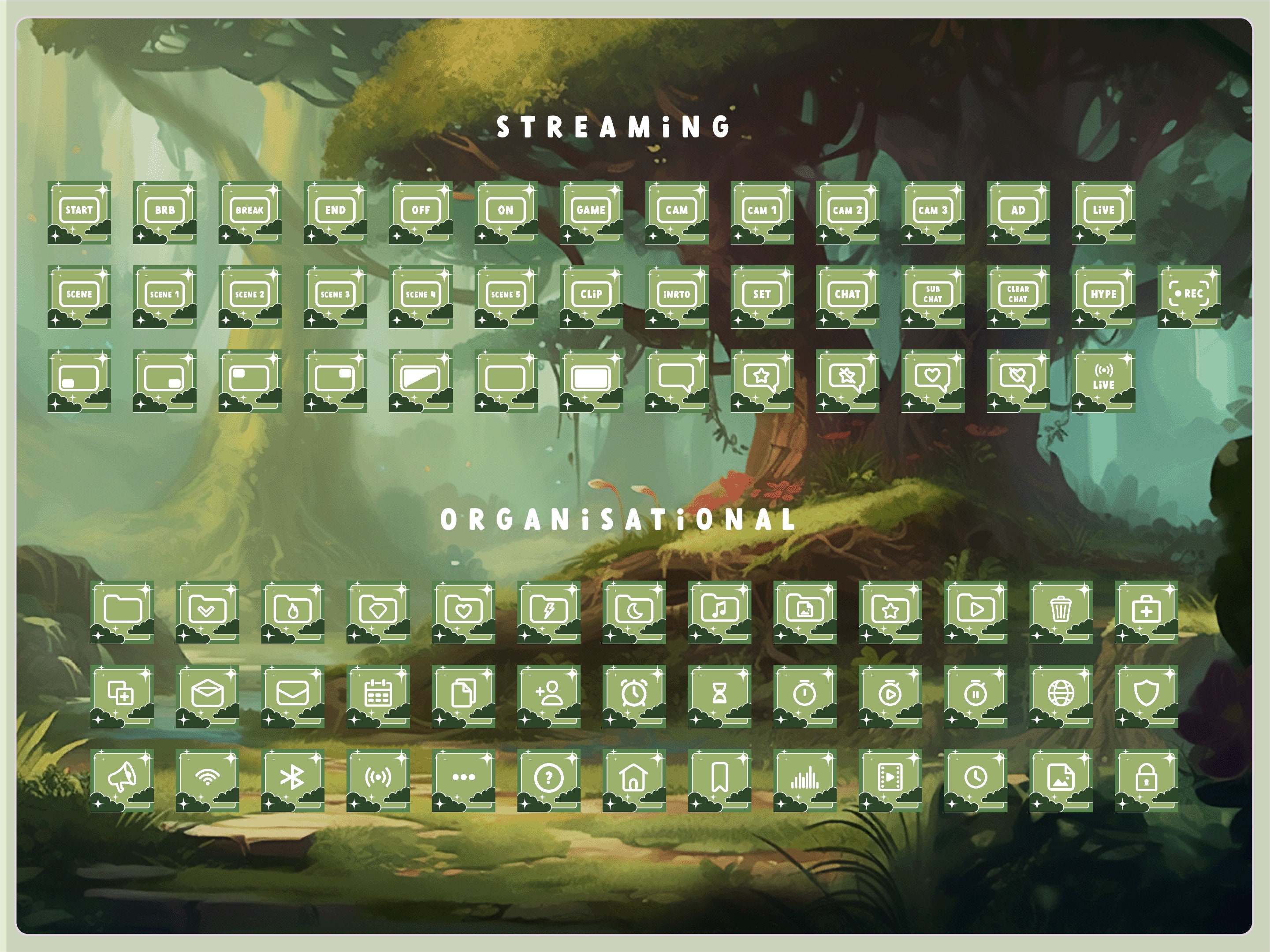 Stream Deck Icons for Cozy Streaming Setup: 250+ Cute Icons in 4 Colors ...