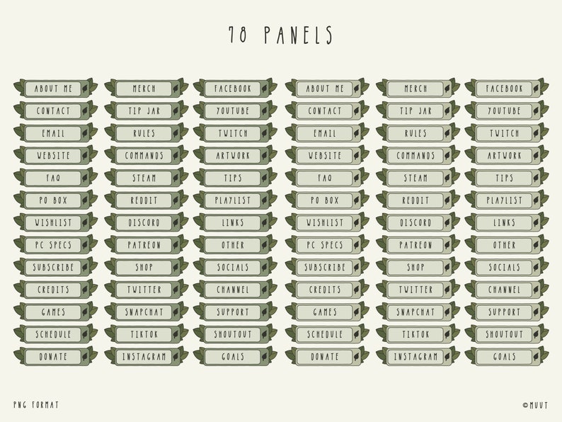 Cozy Twitch Panels and Social Media Labels Pack Greenhouse - Etsy