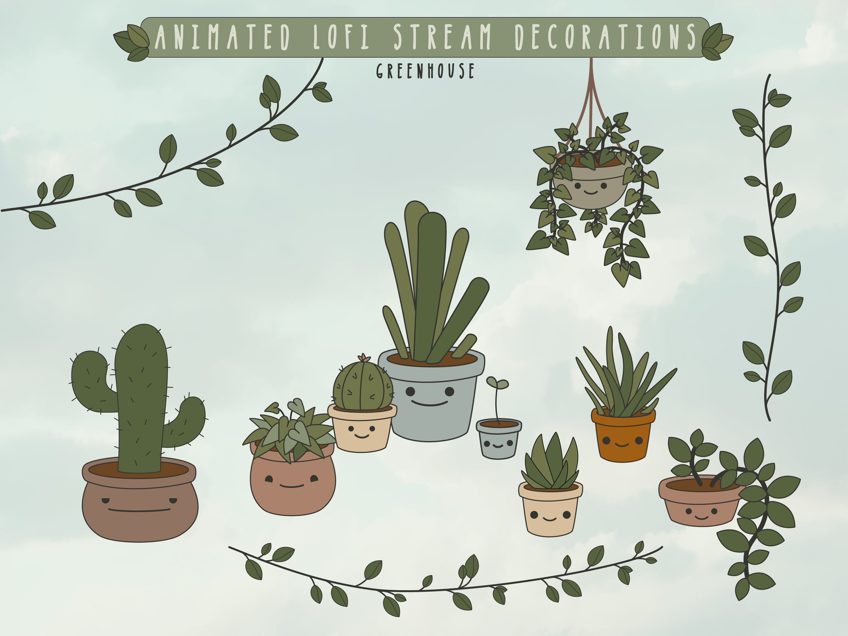 Cute Plants Overlay - Etsy