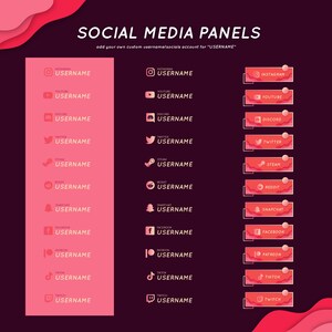 Twitch Panels and Social Media Labels Pack - WAVY Love - Etsy