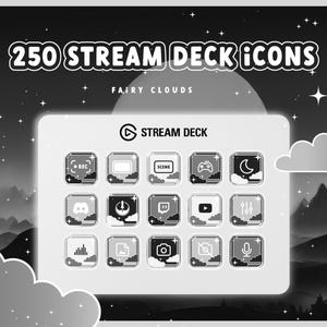 Stream Deck Icons for Cozy Streaming Setup: 250+ Cute Icons in Black ...
