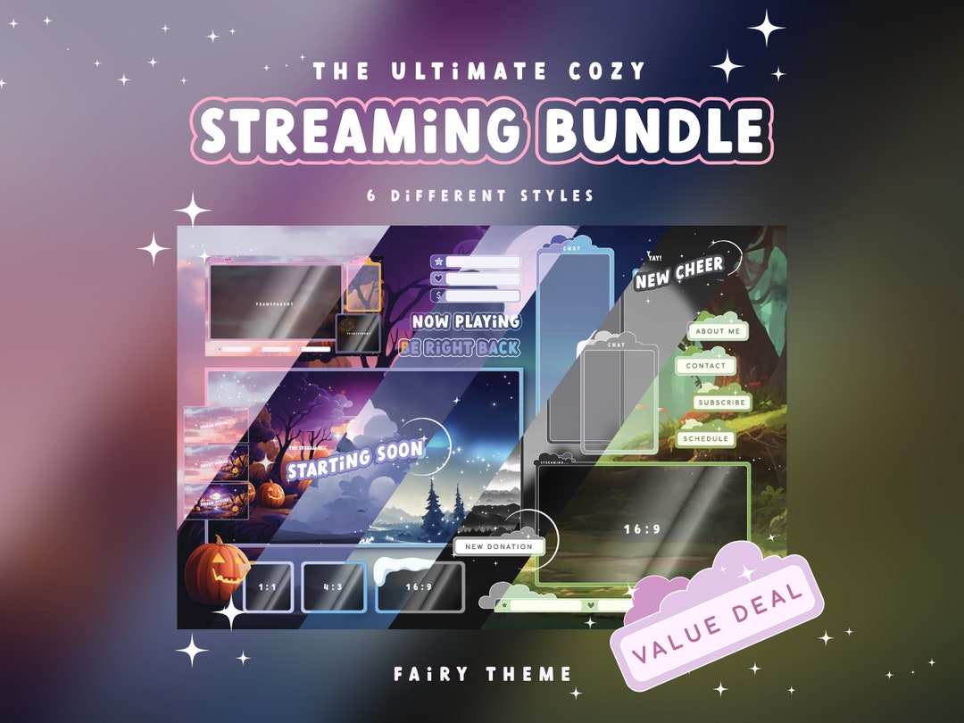 Animated Twitch Stream Overlay Bundle: Ultimate Package of 6 Cozy Lofi ...