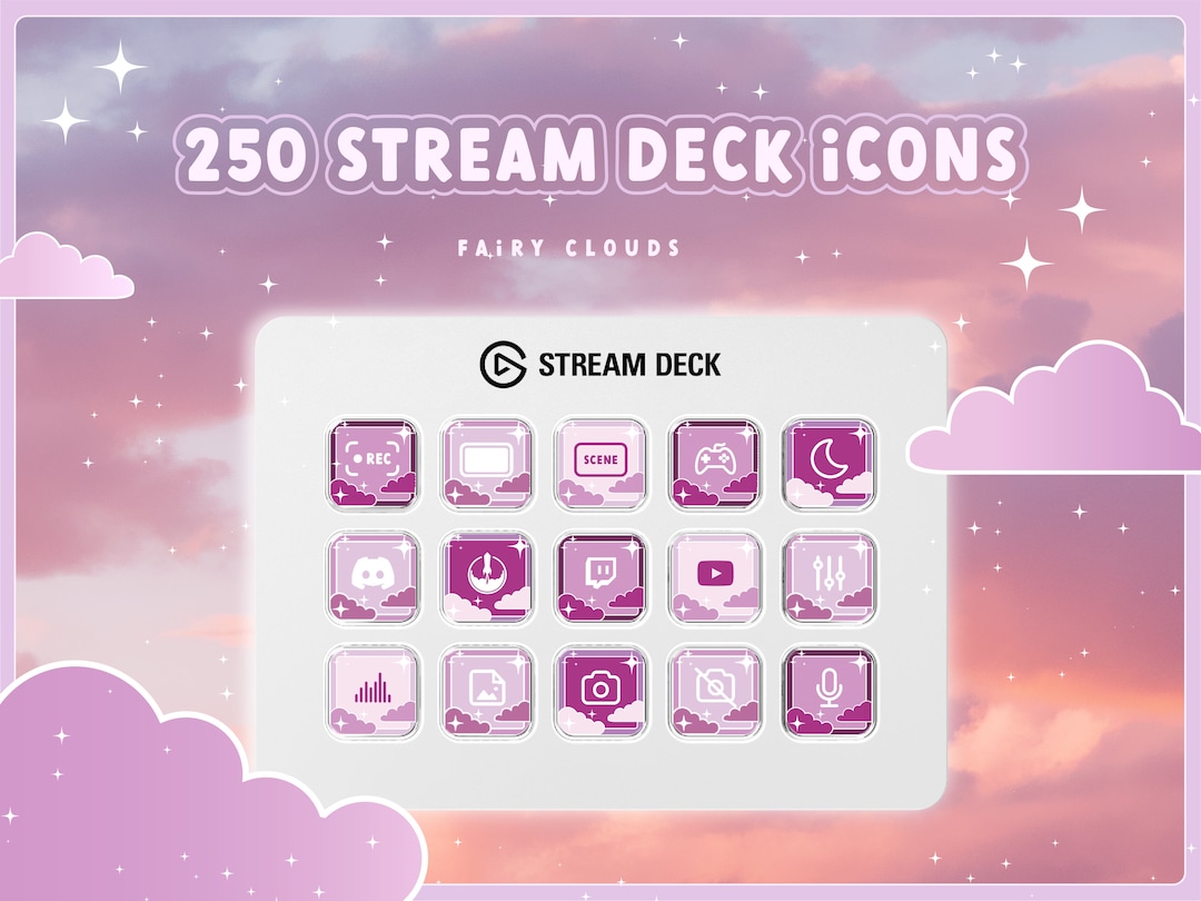 Stream Deck Icons for Cozy Streaming Setup: 250+ Cute Icons in 4 Colors ...