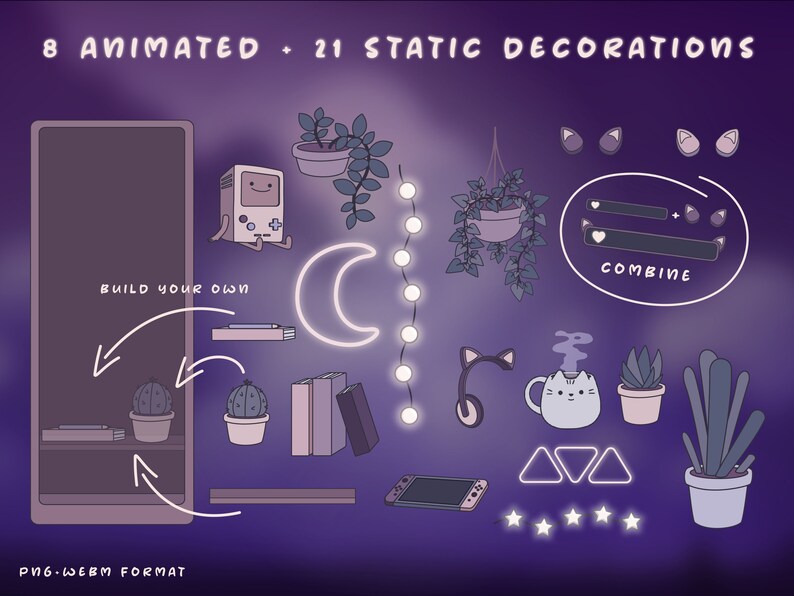 Cozy Twitch Overlay Stream Decorations Cozy Gaming Room - Etsy