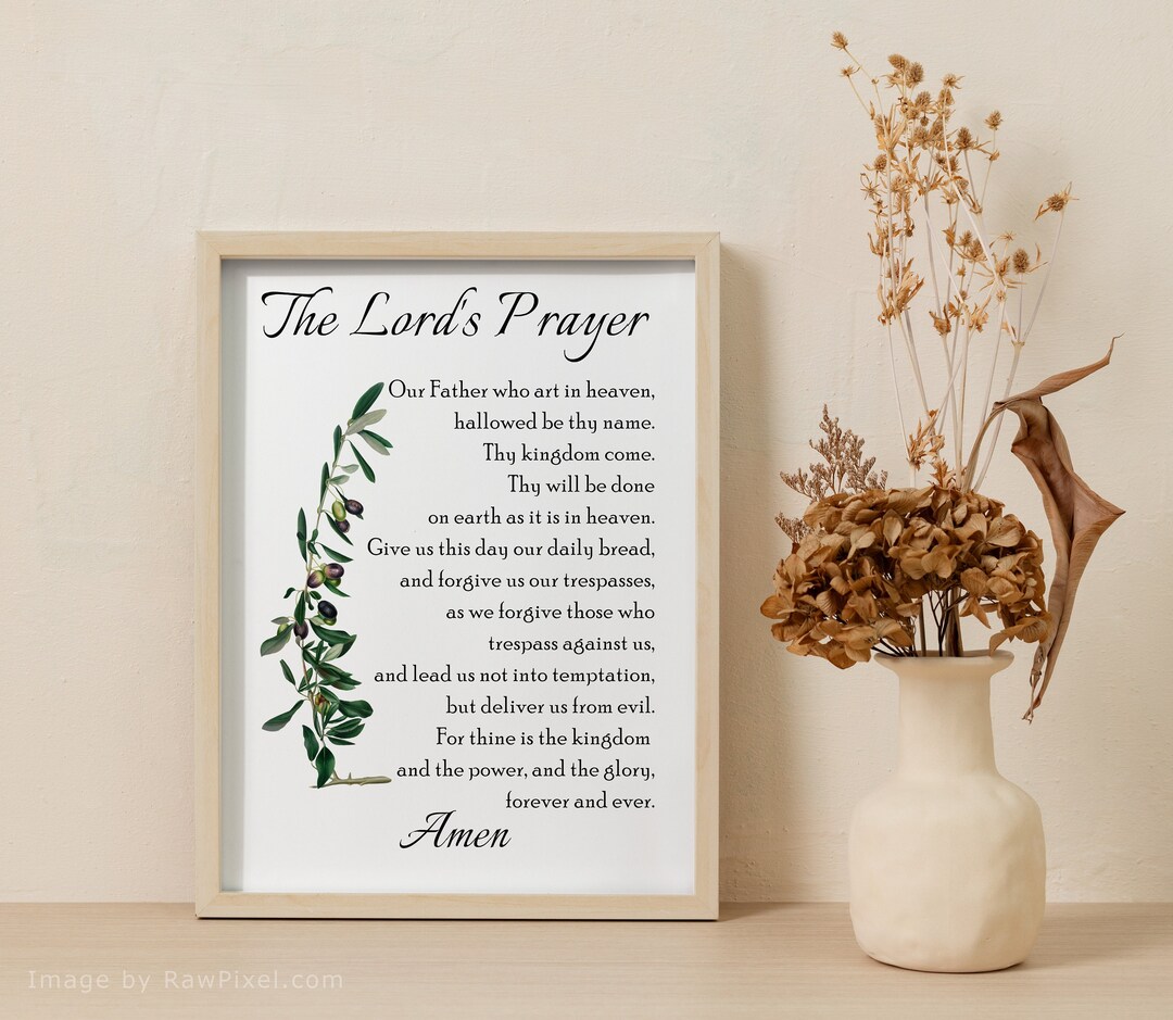The Lord's Prayer - Our Father - Catholic - Christian - INSTANT ...