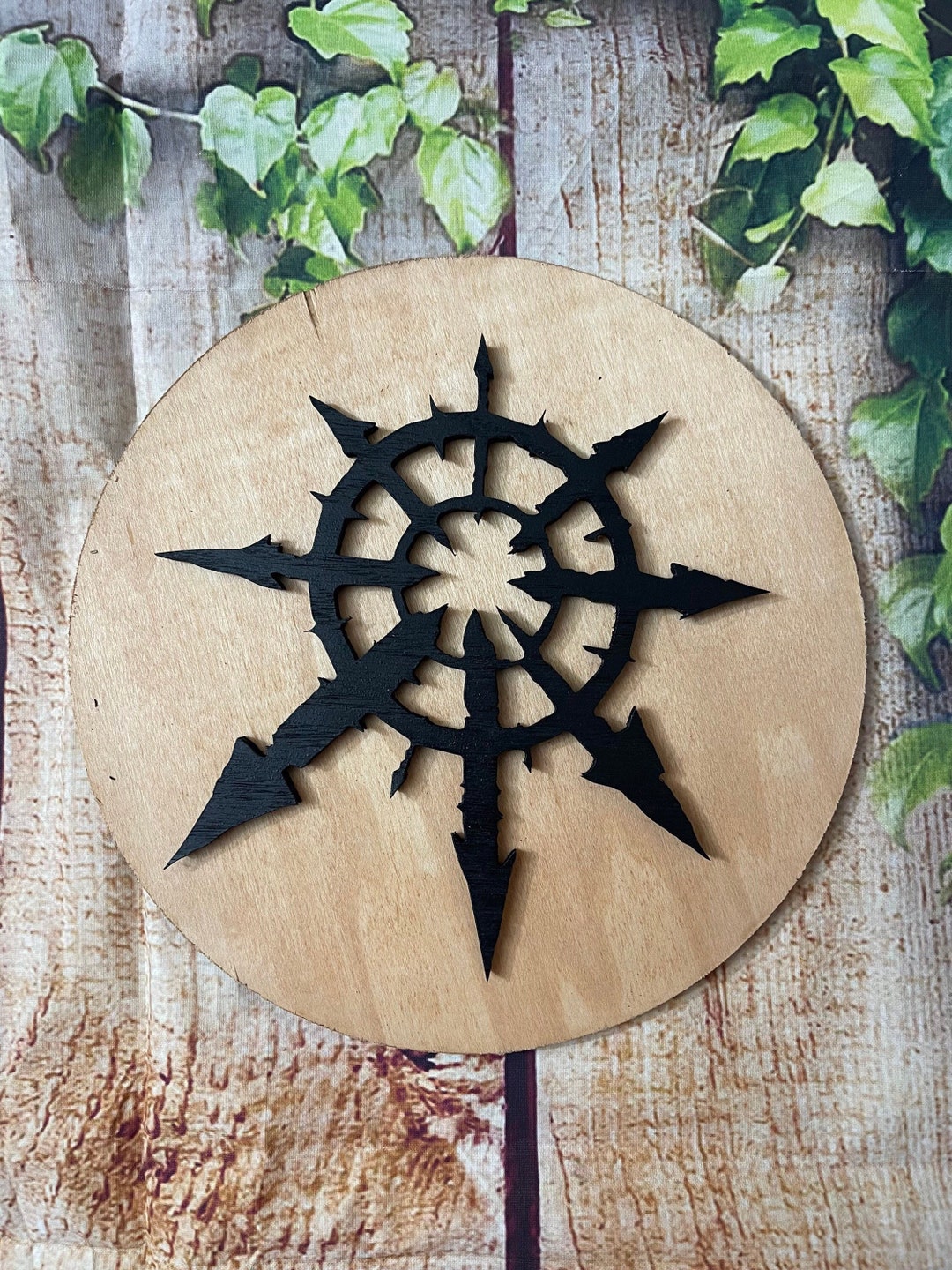 Laser Cut Wood Round, Chaos - Etsy