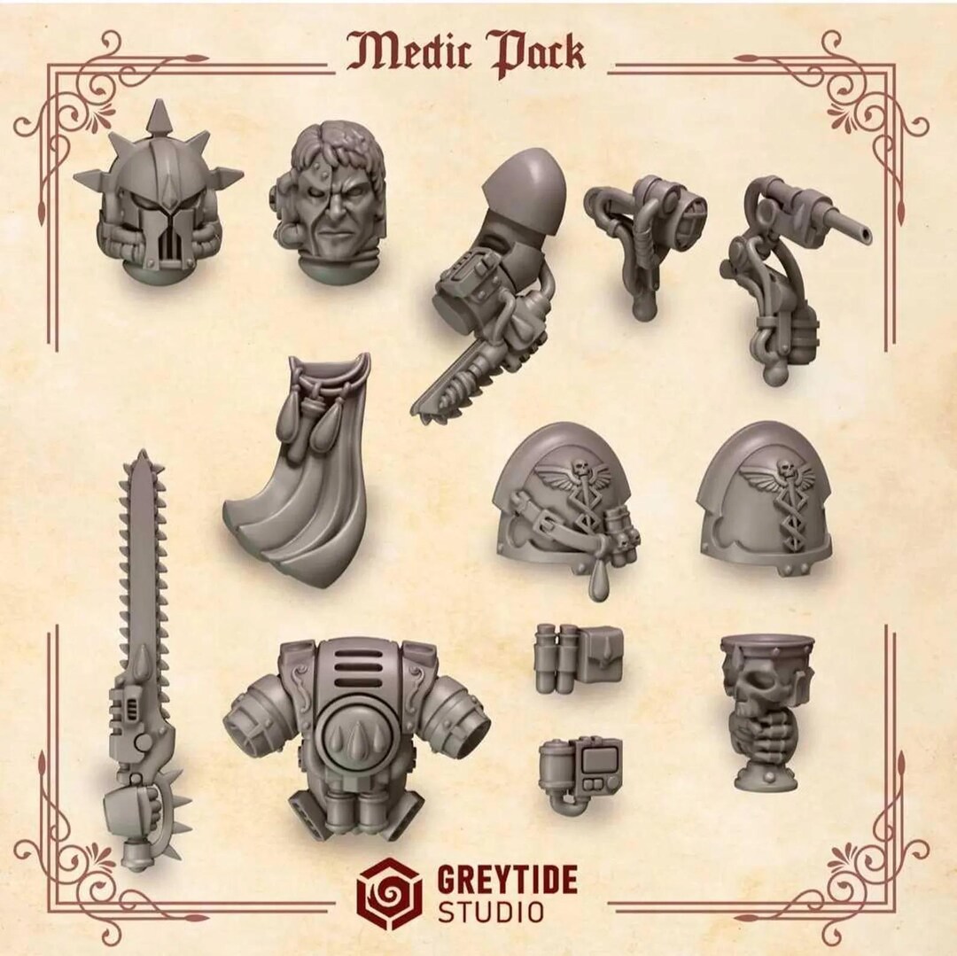 NEW Medic Set Upgrade Bits Crimson Lords Grey Tide Studios - Etsy