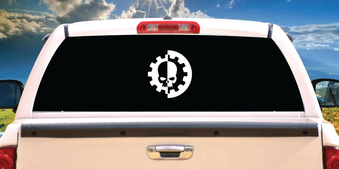 Window Decal, Mechanic Gear Skull - Etsy