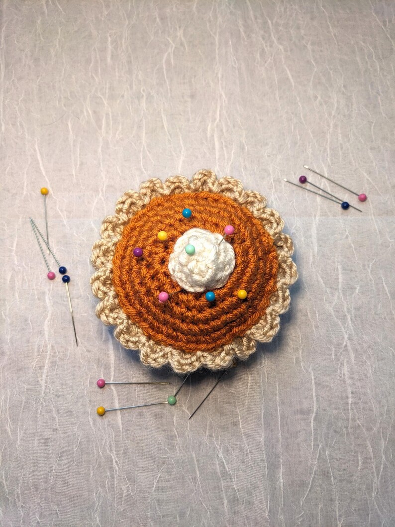 Pumpkin Pie Pin Cushion crochet Pattern DIGITAL PRODUCT - Etsy