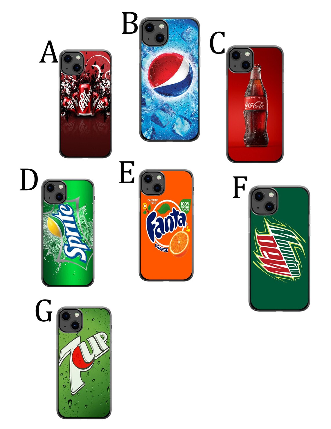 Soda Pop Phone Cases iPhone Phone Case. Sprite Coca-cola Fanta Pepsi ...