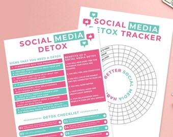 Digital Detox Printable Planner Social Media Detox - Etsy