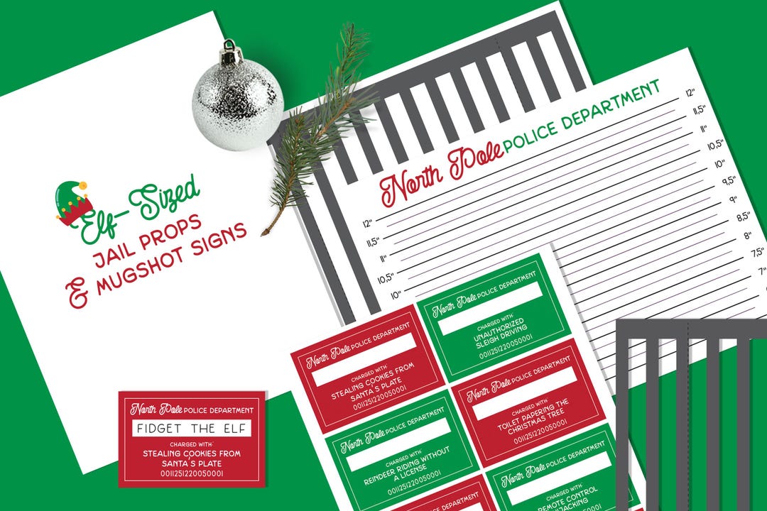 Elf Prison and Wanted Poster Printable Props, Christmas Elf Props ...