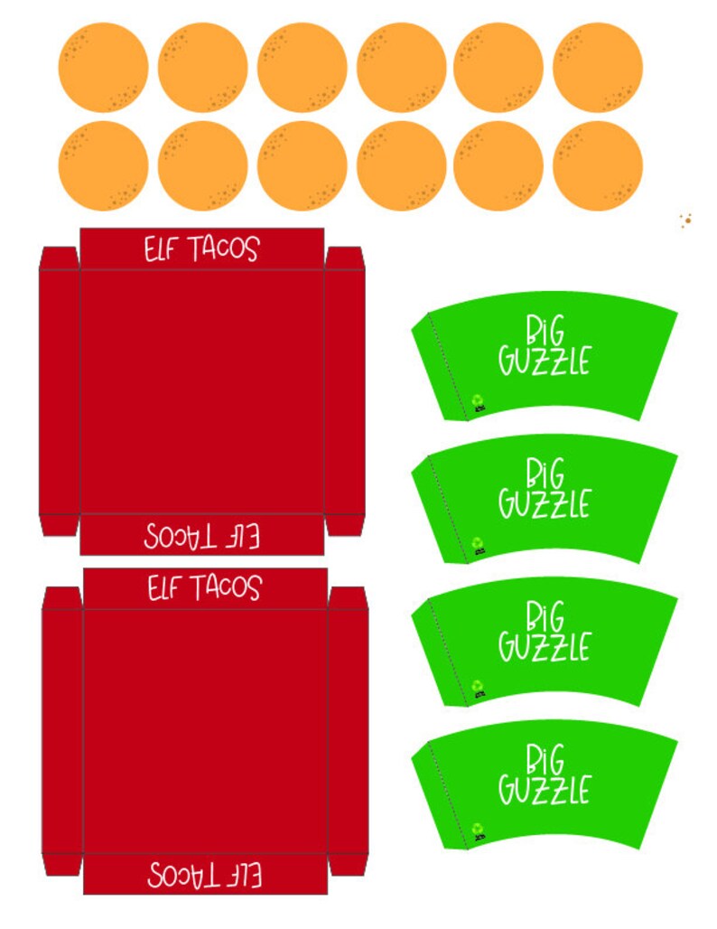 Elf Taco Truck Props - Taco Stand, Food Truck, Taco Tuesday Accessories ...