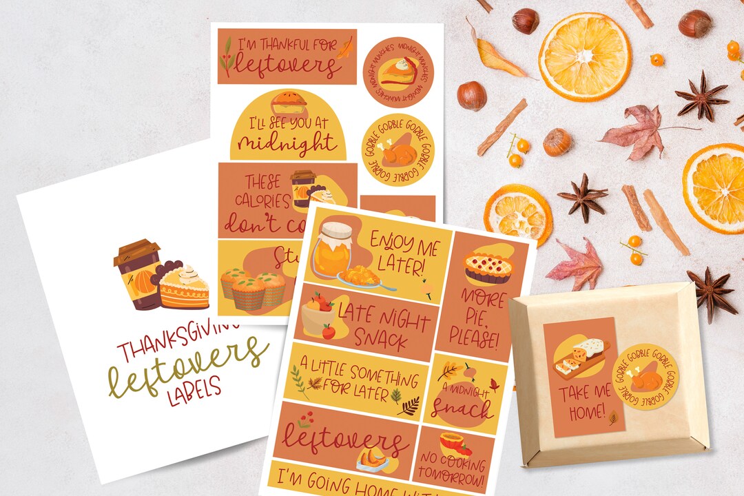 Thanksgiving Leftovers Labels Printables (15 Designs) - Etsy