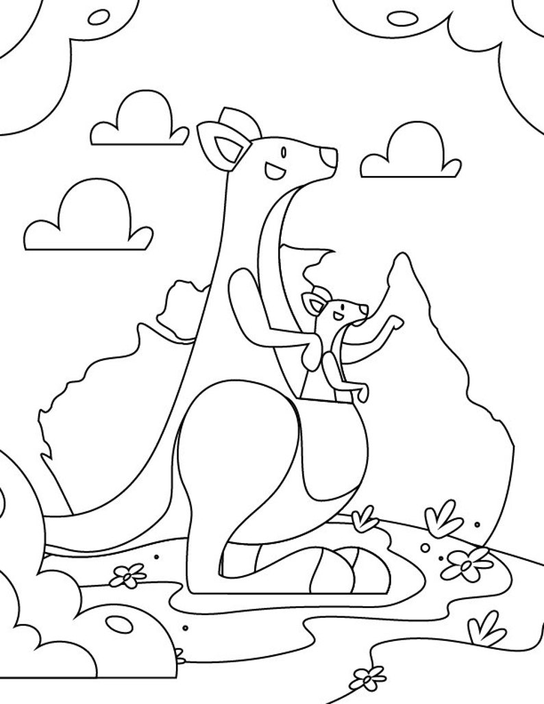 Australia Kids Activity Pack, I Spy Game, Printable Coloring Pages ...