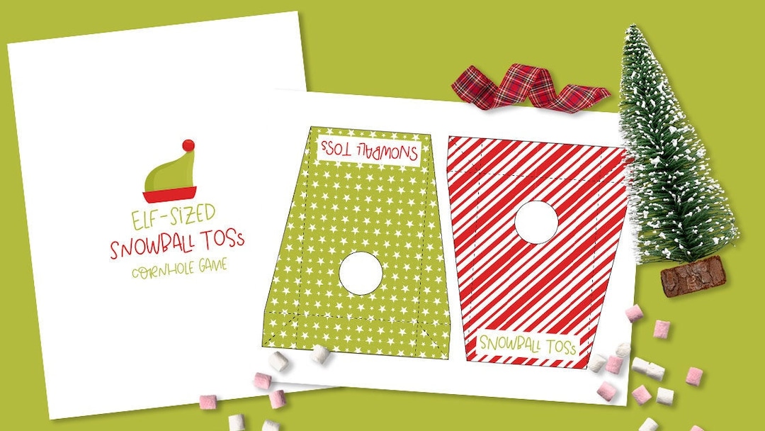 Elf Snowball Toss / Cornhole Game Elf-sized - Funny Elf Accessories ...