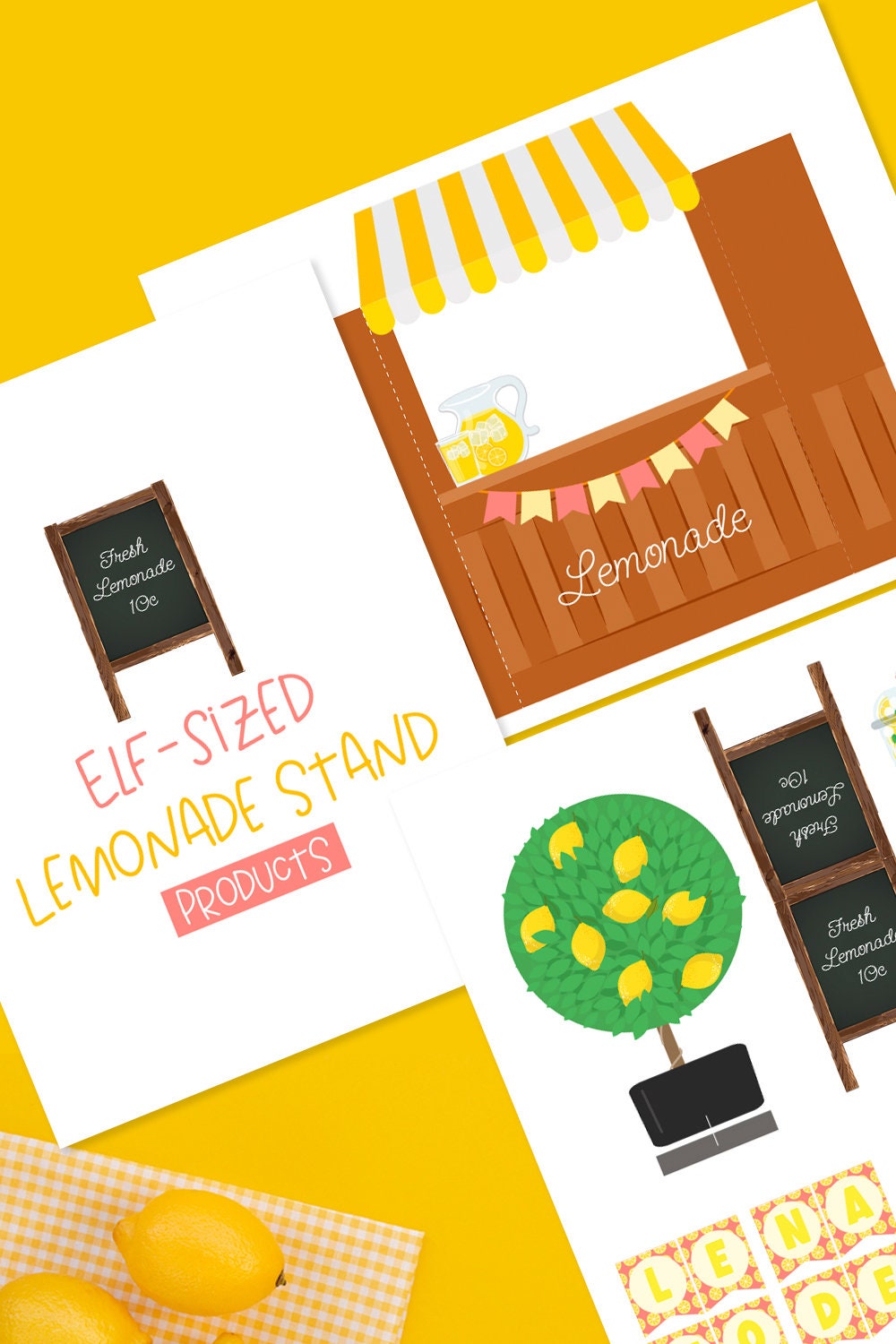 Elf-sized Lemonade Stand, Christmas Elf Props, Farm Stand, Funny Elf ...