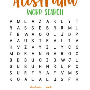 Australia Kids Activity Pack, I Spy Game, Printable Coloring Pages ...
