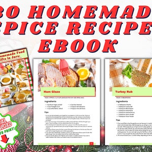 Homemade Spice Mix Recipes Book, Food Gifts in Jars, Ebook Spice Blend ...
