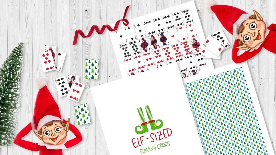 Elf Sized Playing Cards Props Printables - Instant Download - Funny Elf ...