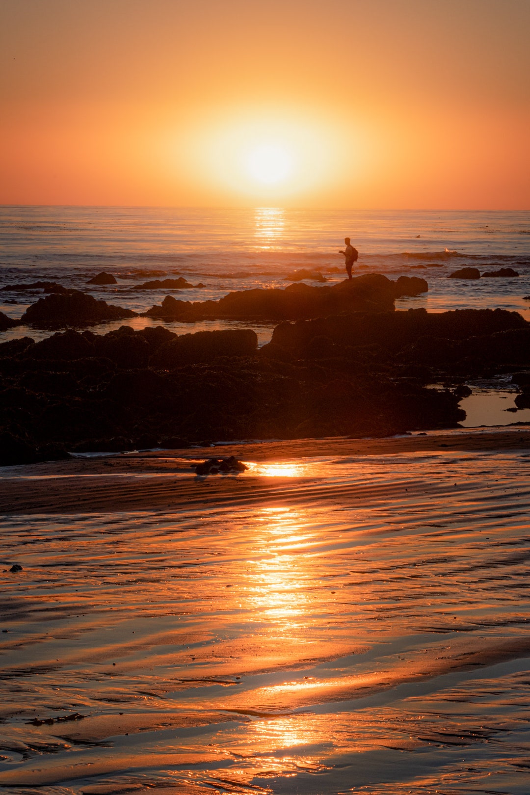 Goleta's Haskells Beach at Sunset / Blazing Sunset Photo / Wall Art ...